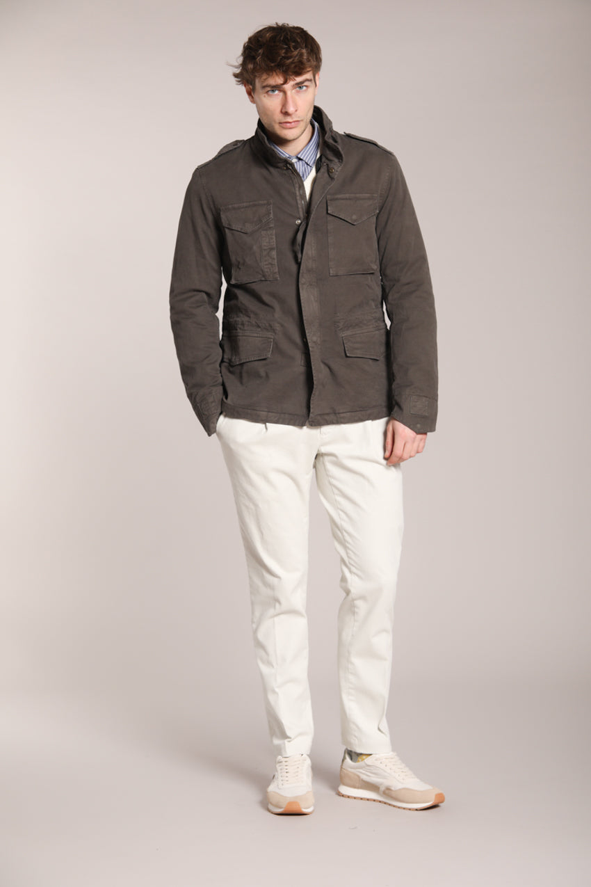 Field Jacket Man M74 Green in Stretch Cotton | Mason's | Mason's