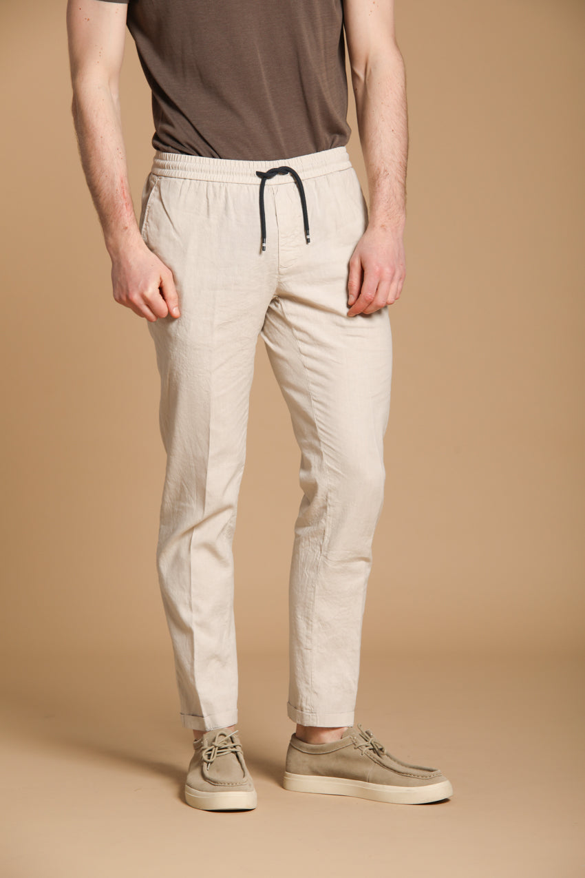 New York Sack Herren Chino Hose aus leichtem Leinen und Baumwolle Regu ...