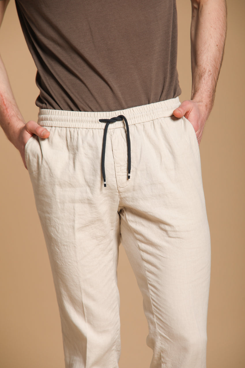 New York Sack Herren Chino Hose aus leichtem Leinen und Baumwolle Regu ...