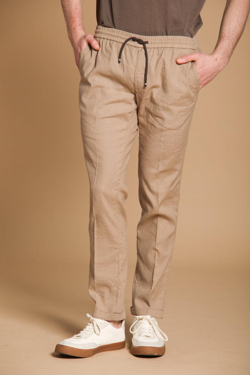 New York Sack Herren Chino Hose aus leichtem Leinen und Baumwolle Regu ...