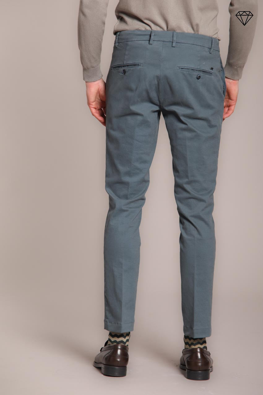 Chino Pants Man Milano Air Force Blue in Stretch Gabardine ① | Mason's ...